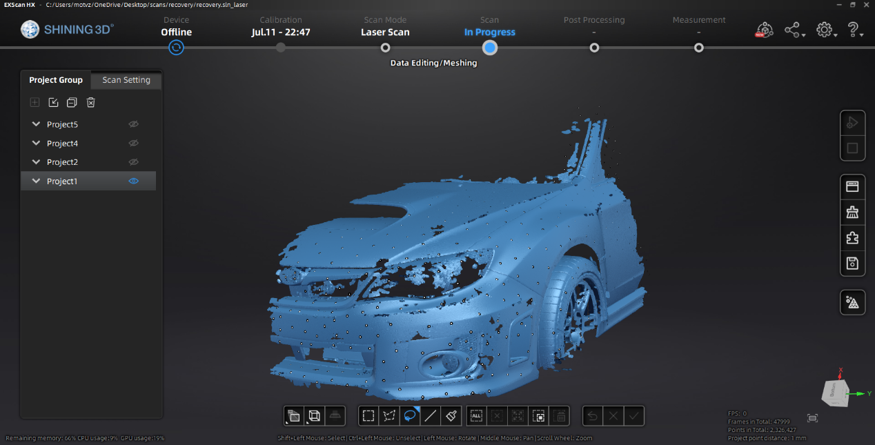 3D Scanning and 3D Printing for Automotive Widebody Kits Designing and Manufacturing - EinScan